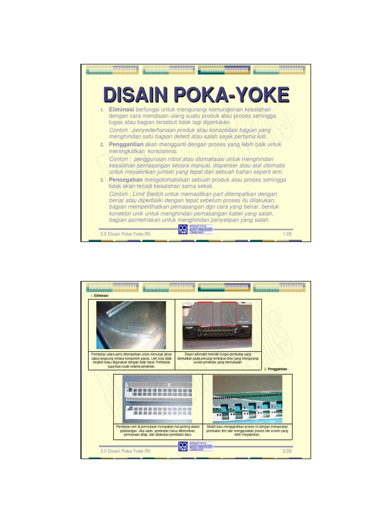 Disain Poka-Yoke: Eliminasi Kesalahan | PDF