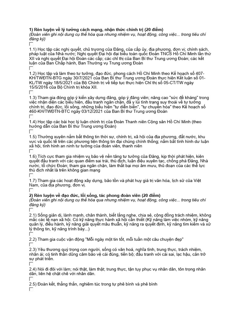 tối thiểu 5 ndung 10 tiêu chí | PDF