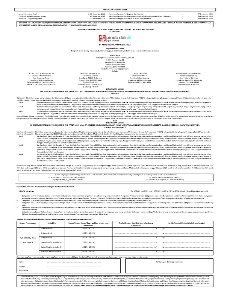 PIDL 3 & 2 - Lembar Pernyataan Minat BCAS | PDF
