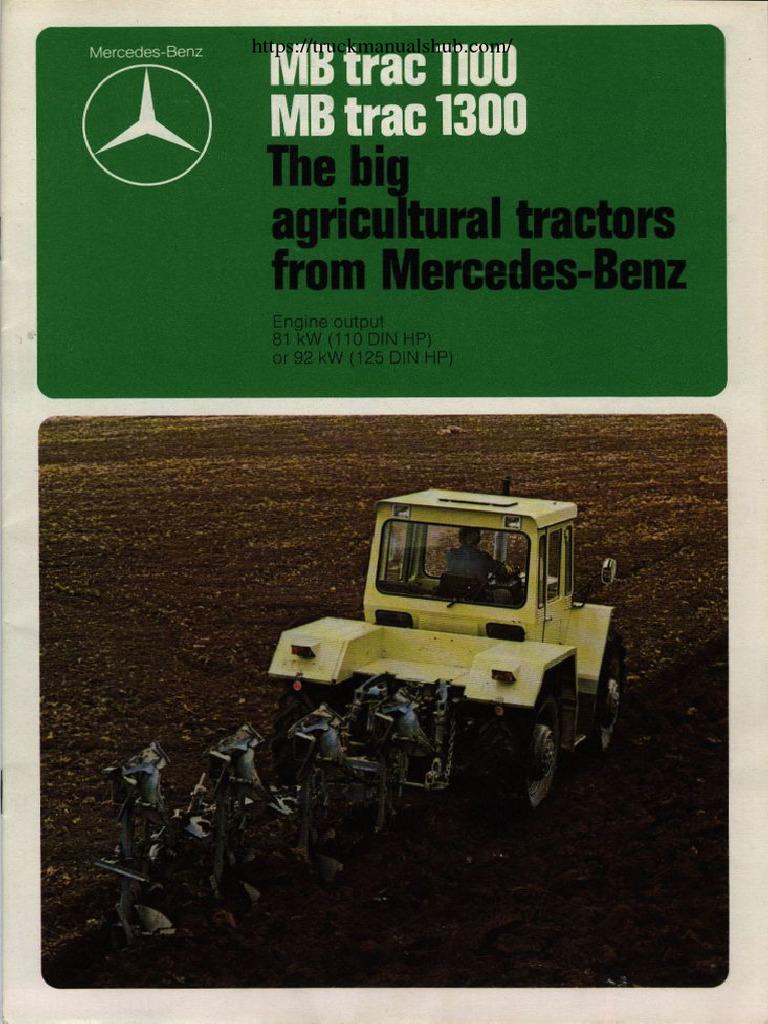 MB Trac 1300 Specifications Guide | PDF
