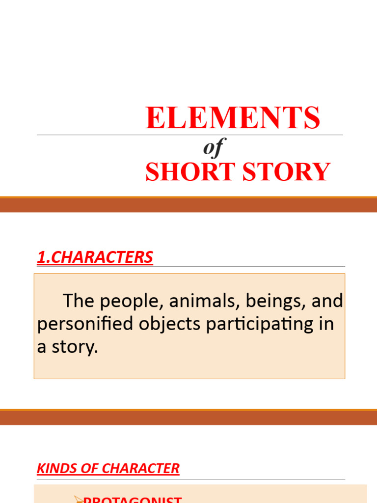 Elements of A Short Story | PDF
