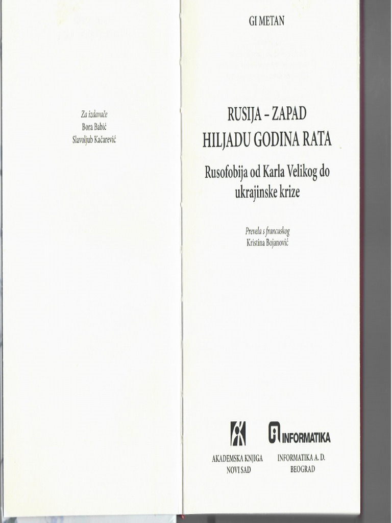 RUSIJA - ZAPAD 1000 GODINA RATA, Gi Metan - Rotated | PDF