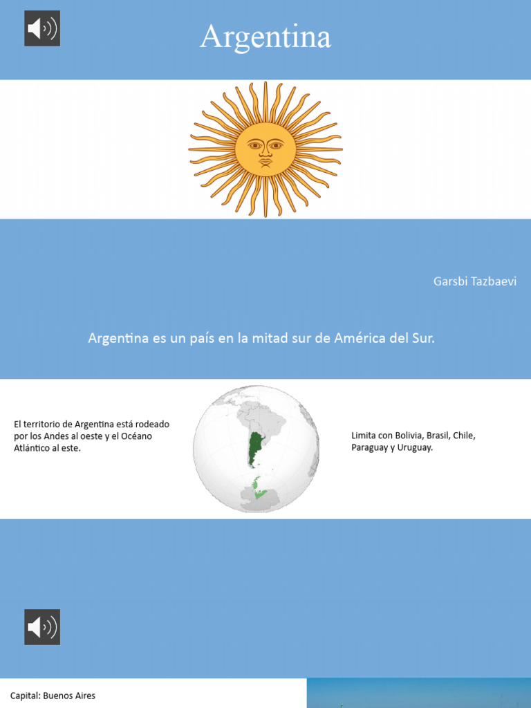 Presentation About Argentina in Spanish (A1) | PDF