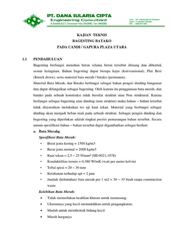 KAJIAN Batako - Candi.2doc | PDF