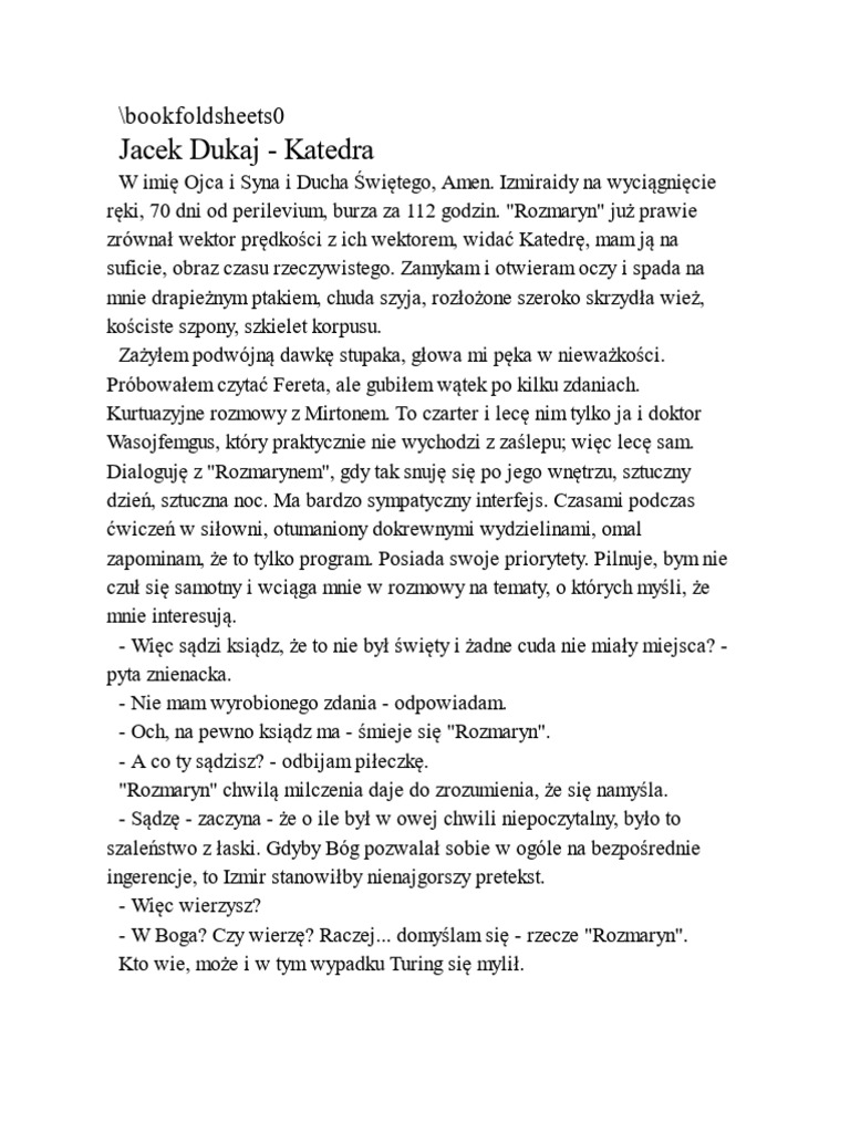 Jacek Dukaj - Katedra - 256 | PDF