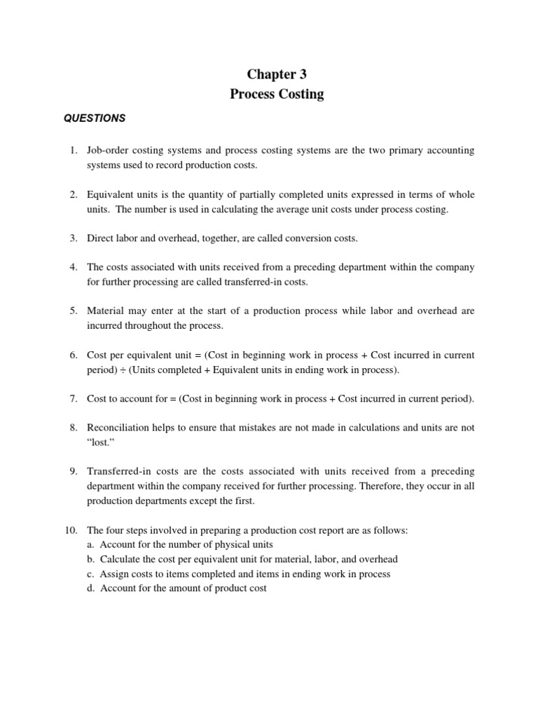 MBA 504 Ch3 Solutions | PDF | Brewing | Fermented Drinks