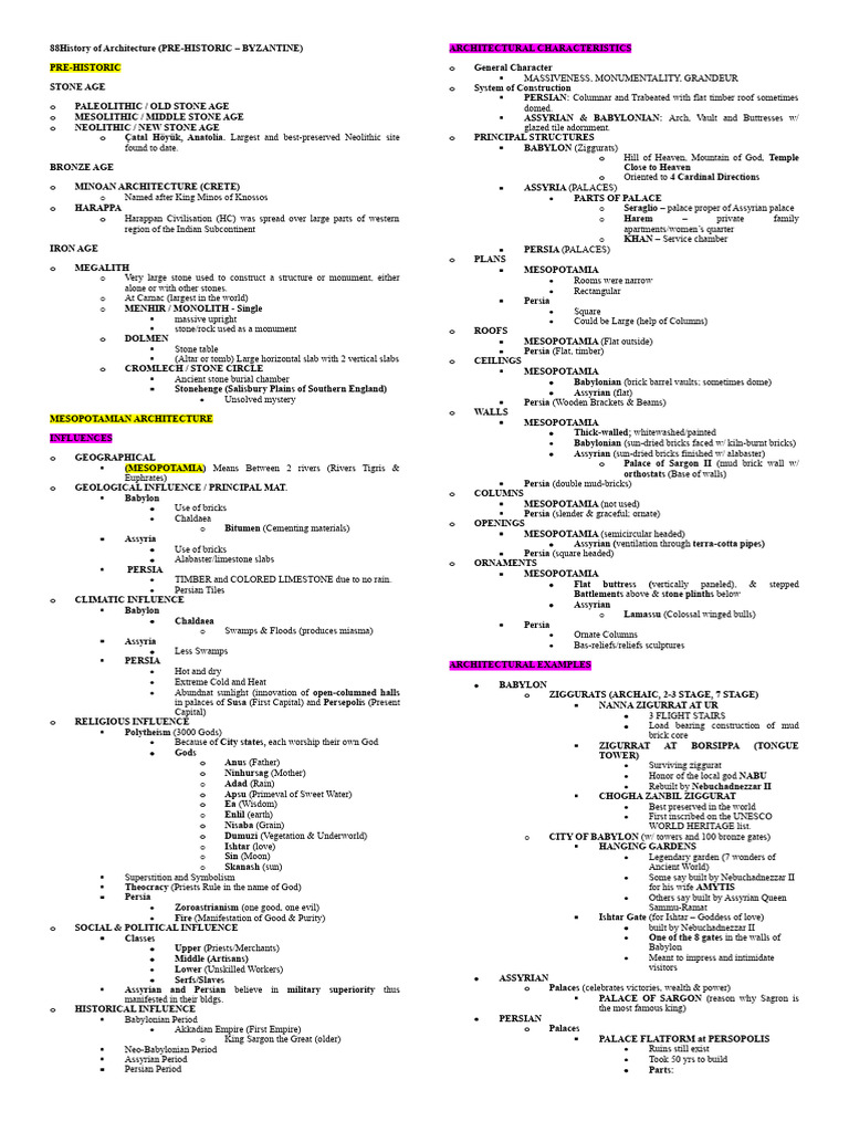 History of Architecture Reviewer | Download Free PDF | Egyptian Pyramids | Thebes