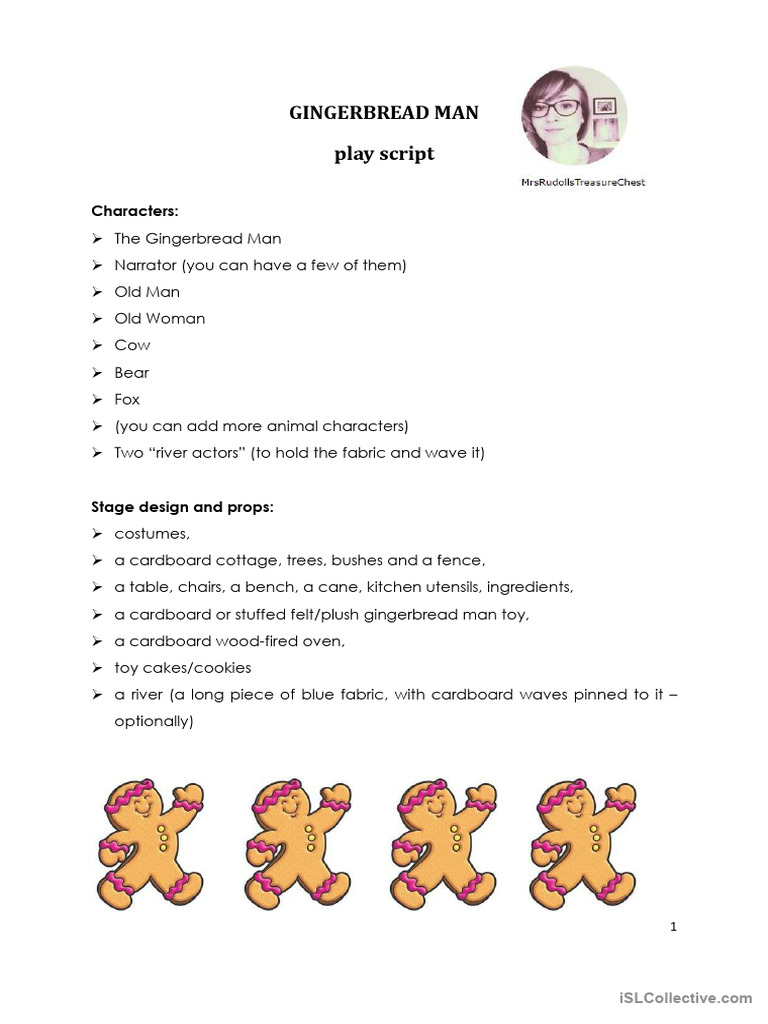 The Gingerbread Man - Play Script | PDF | Home & Garden | General Fiction