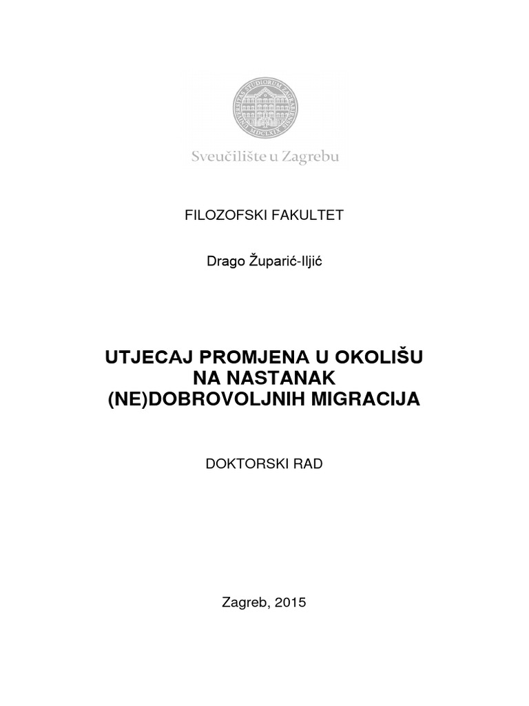 Župarić-Iljić - Migracije - Ekologija-Doktorski Rad (2015) | PDF