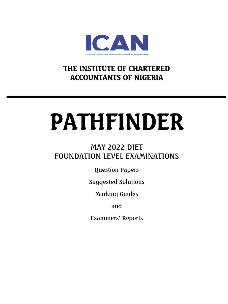 May 2022 Pathfinder Foundation Level | PDF