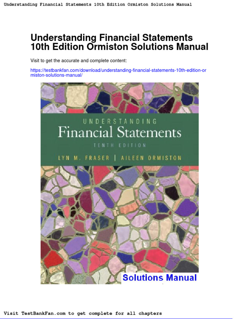 Dwnload Full Understanding Financial Statements 10th Edition Ormiston ... Dwnload Full Understanding Financial Statements 10th Edition Ormiston ...