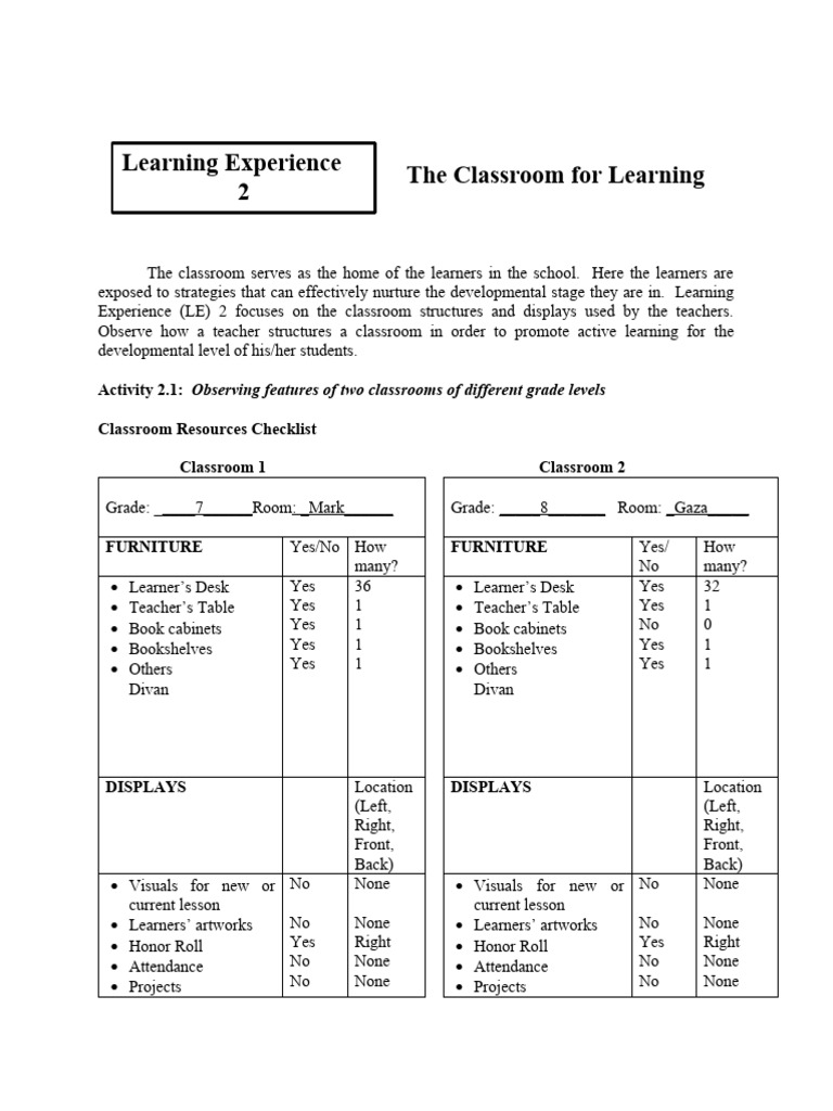 Learning 23 | PDF | Literacy | Classroom