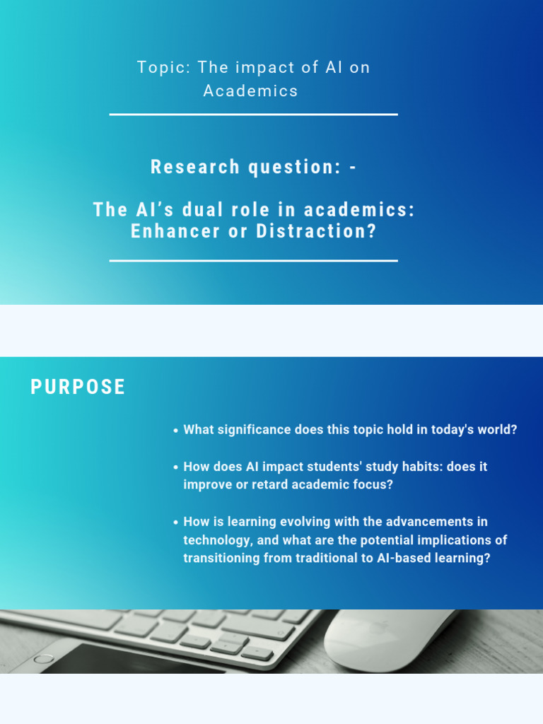 The AI's Dual Role in Academics Enhancer or Distraction | PDF ...