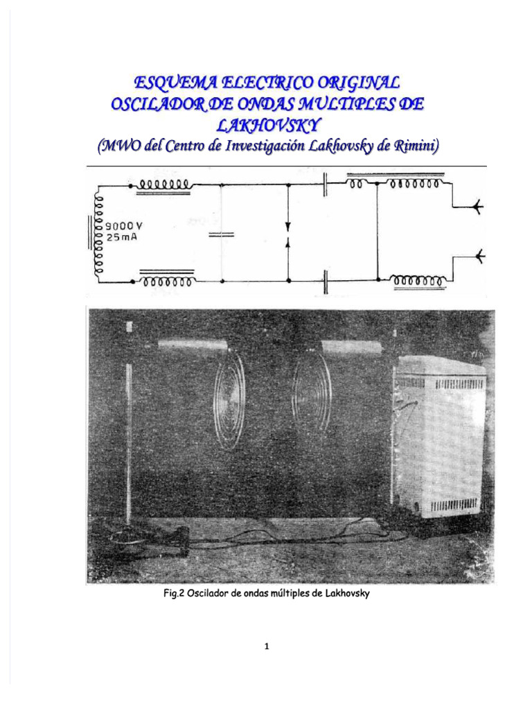 (1library - Co) Esquema Electrico Lakhovsky 240417 3 PDF | PDF