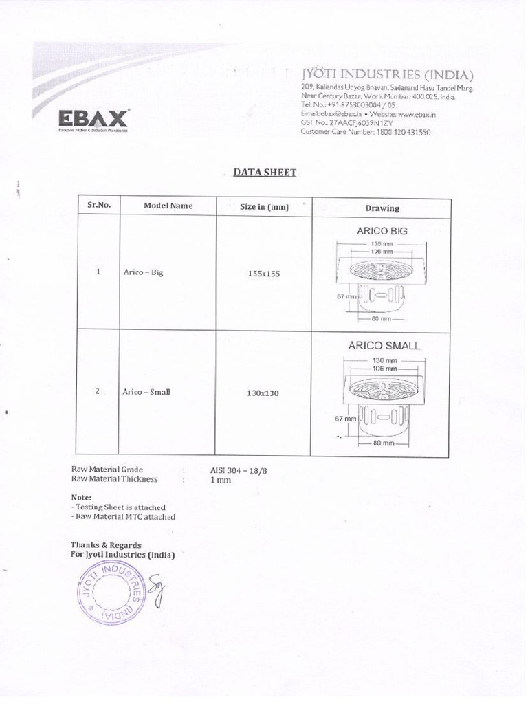 Ebax Data Sheet | PDF