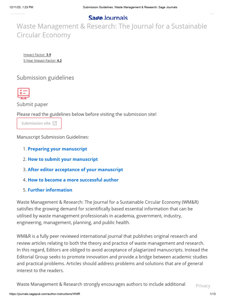 Submission Guidelines for WM&R Journal | PDF | Academic Journal | Open ...