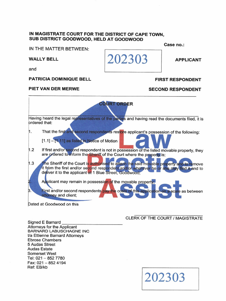 8 Spoliation Court Order Final LPA WM 2023 | PDF