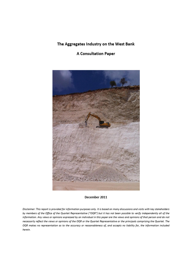West Bank Aggregates Industry Overview | PDF | Construction Aggregate ...