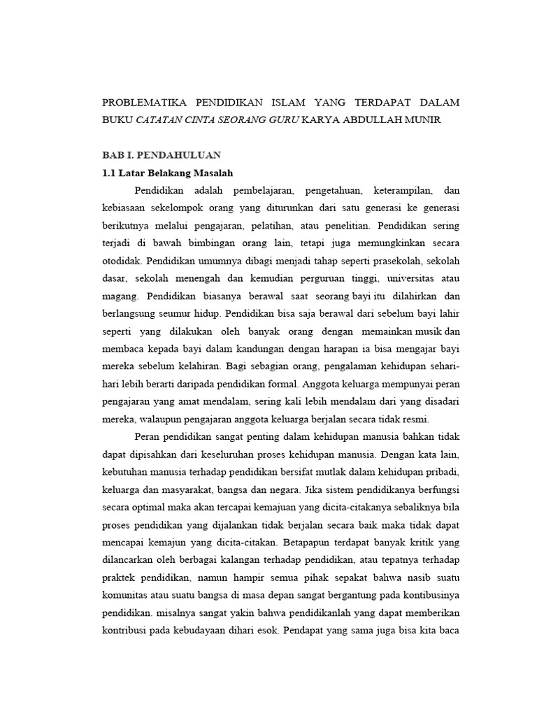 Problematika Pendidikan Islam | PDF