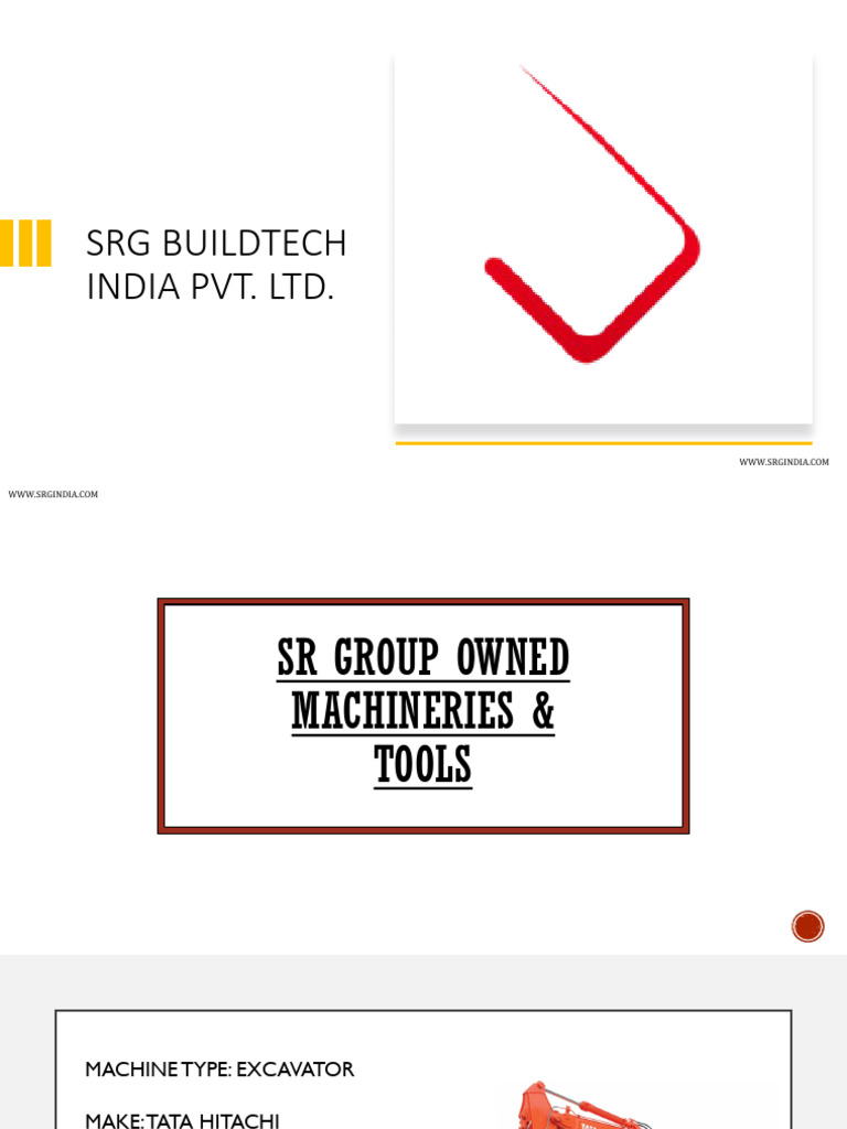 SRG Buildtech India Machinery Overview | PDF