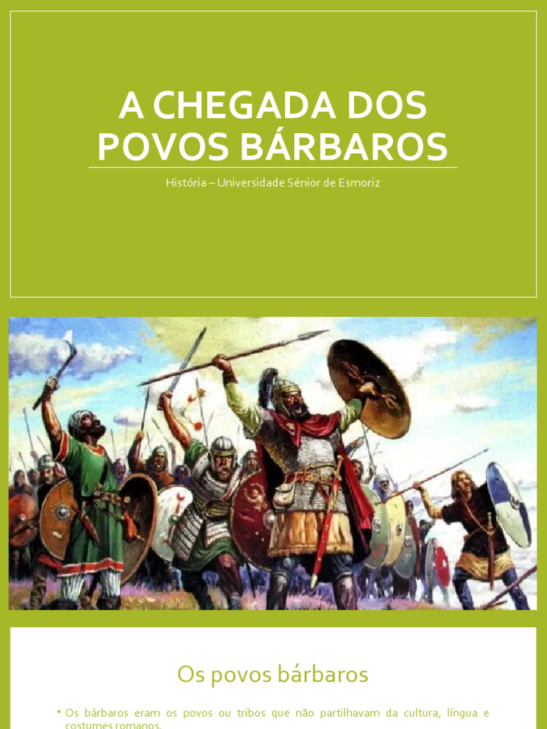 A Chegada Dos Povos Bárbaros | PDF | Hunos | Roma Antiga