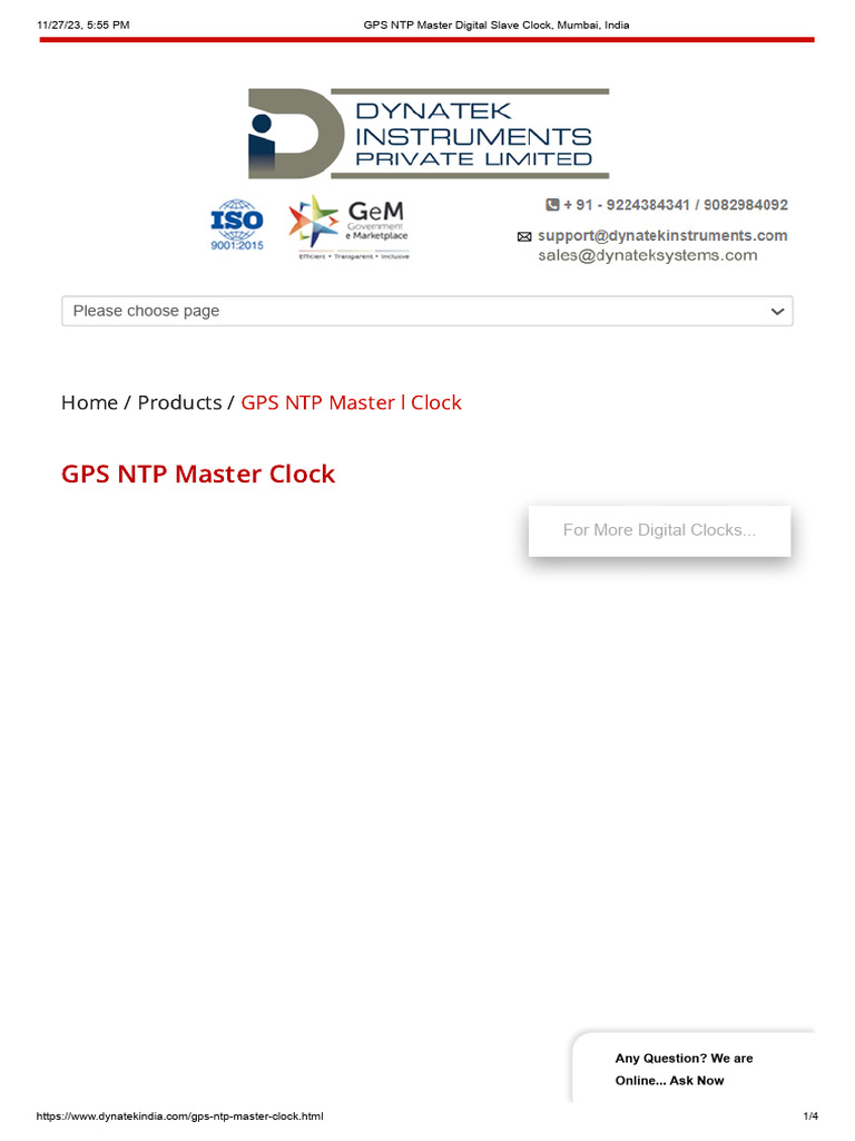 GPS NTP Master Digital Slave Clock | PDF | Global Positioning System | Clock