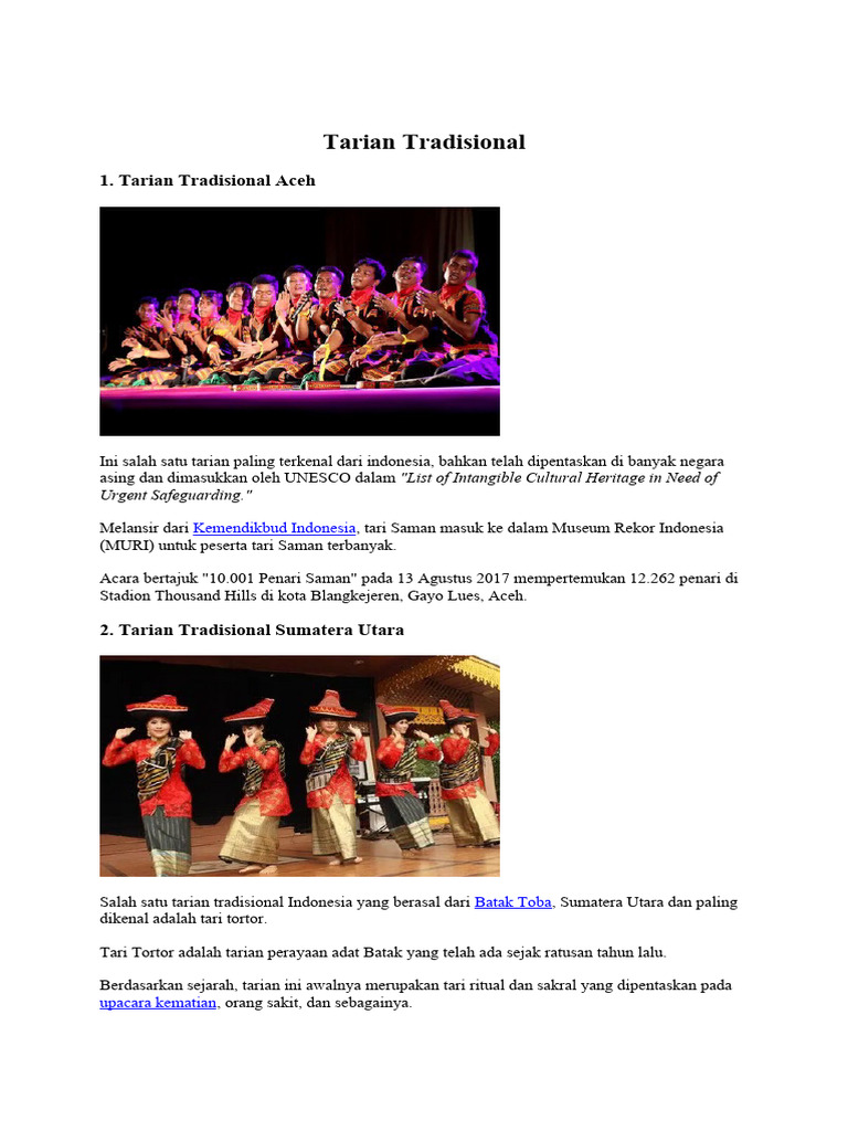 Tarian Tradisional dan Modern | PDF