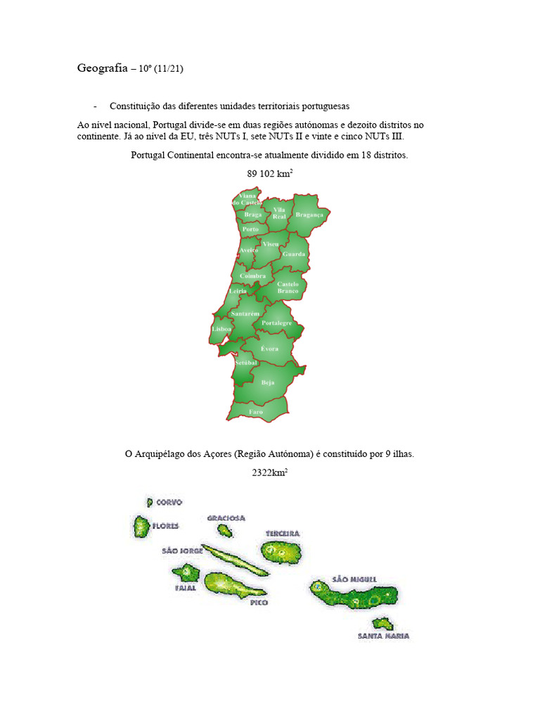 Estrutura Territorial de Portugal e UE | PDF | Euro | União Europeia