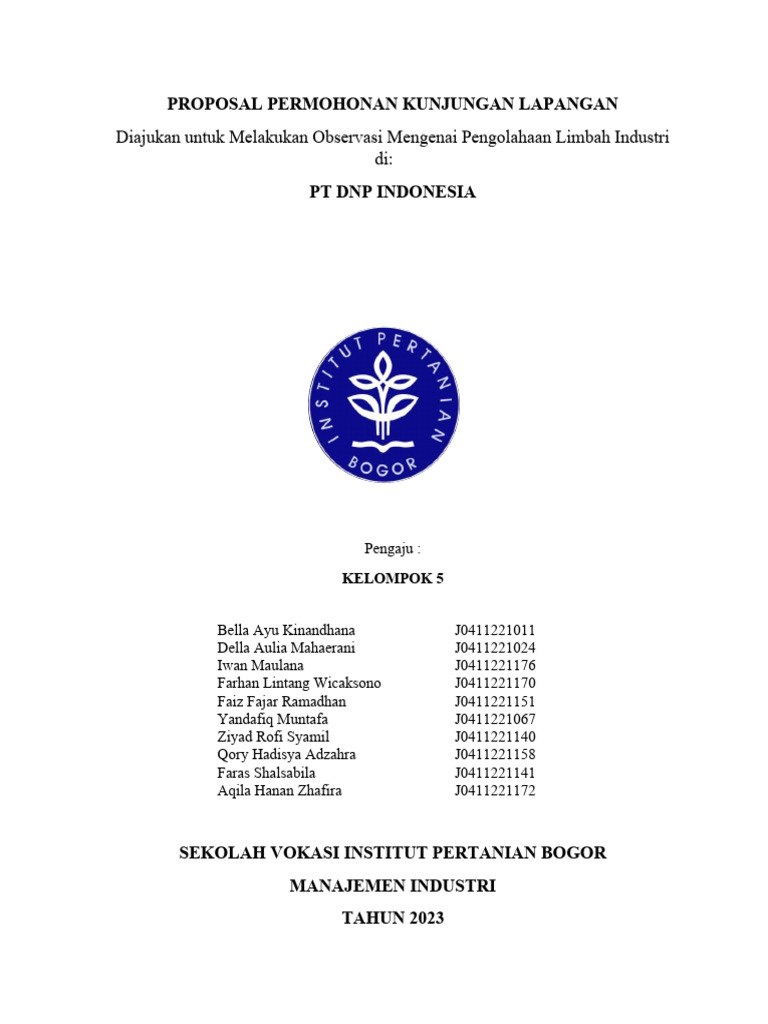 Observasi Pengelolaan Limbah PT DNP | PDF | Business