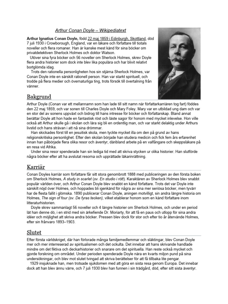 Arthur Conan Doyle Wiki | PDF