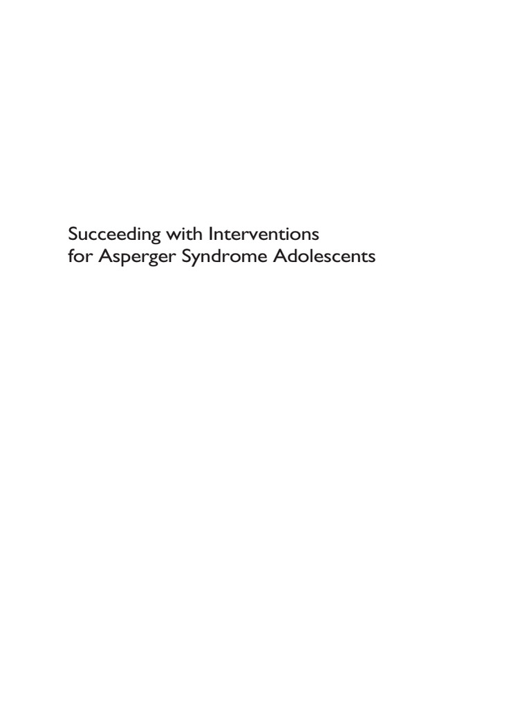 Succeeding With Interventions For Asperger Syndrome Adolescents | PDF ...