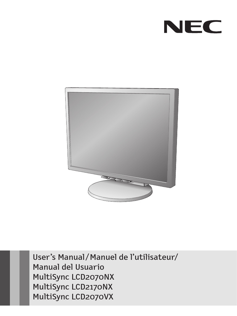 2070NX 2170NXUsersManual | PDF | Display Resolution | Computer Monitor