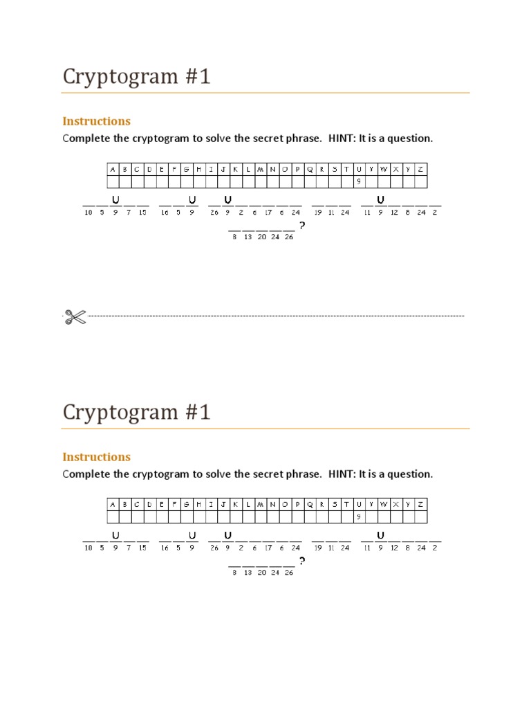 Cryptogram and Vocabulary Puzzle Guide | PDF | History