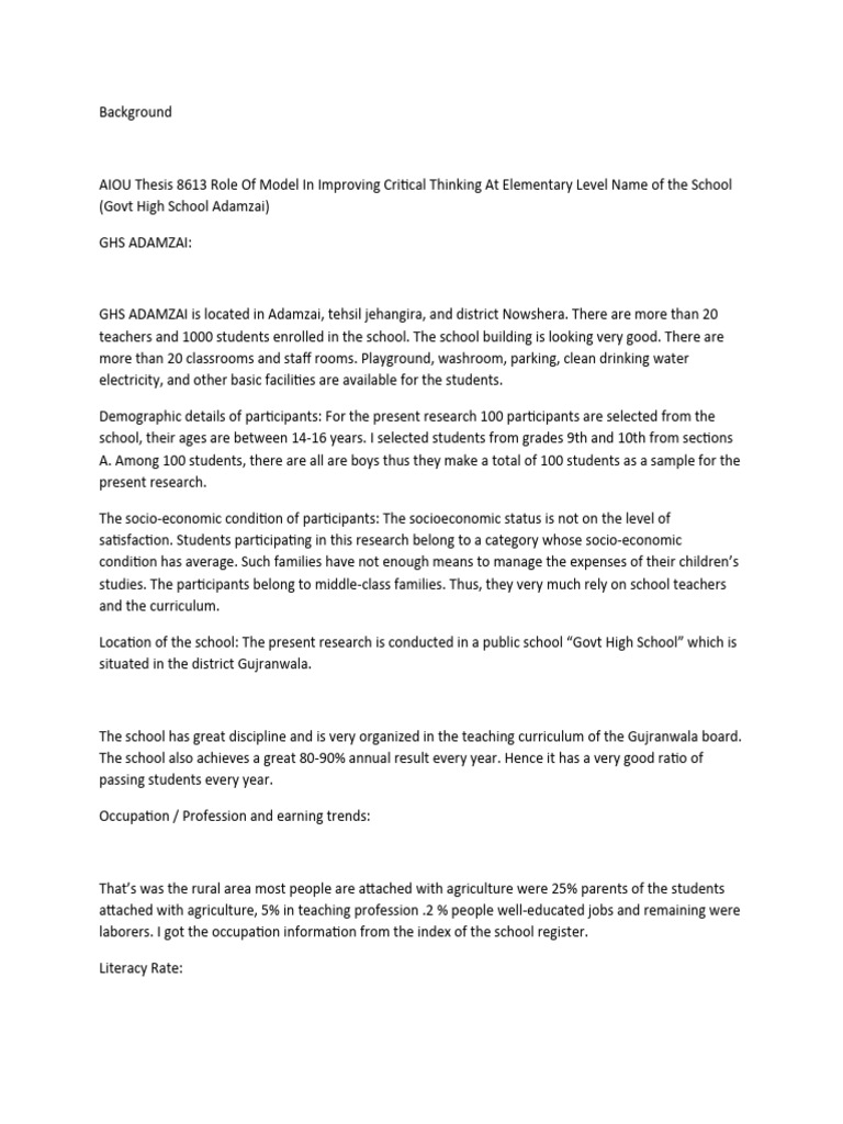 Enhancing Critical Thinking Among Student Through Observation | PDF ...