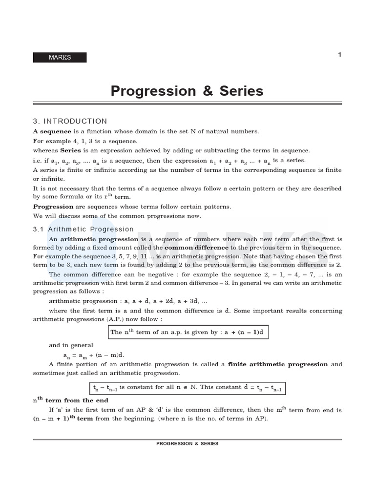 8 Sequences and Series | PDF | Mean | Sequence