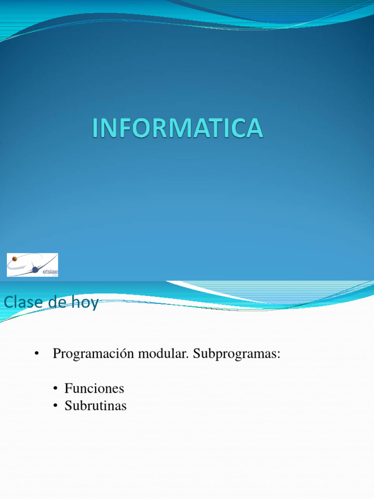 C7 Programacion Modulari | PDF | Programa de computadora | Programación