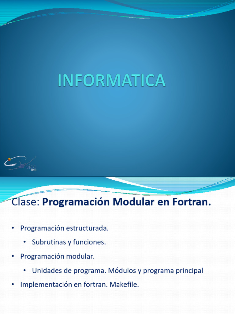 Programación Modular en Fortran | PDF | Programa de computadora | Programación