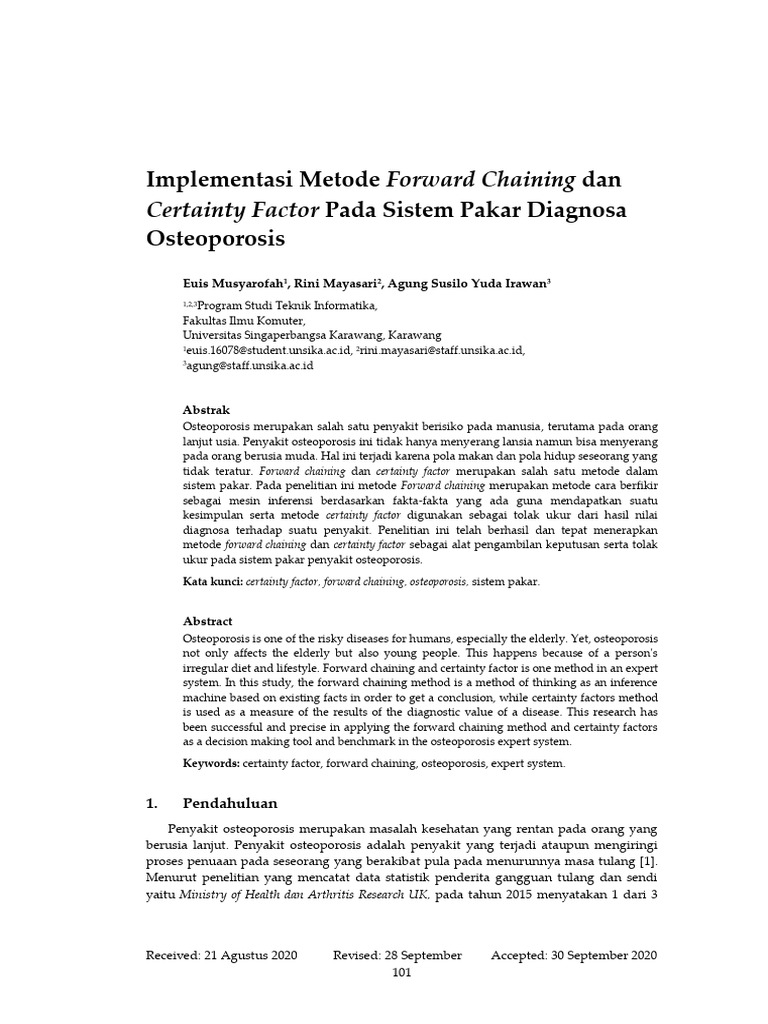 Implementasi Metode Forward Chaining Dan | PDF