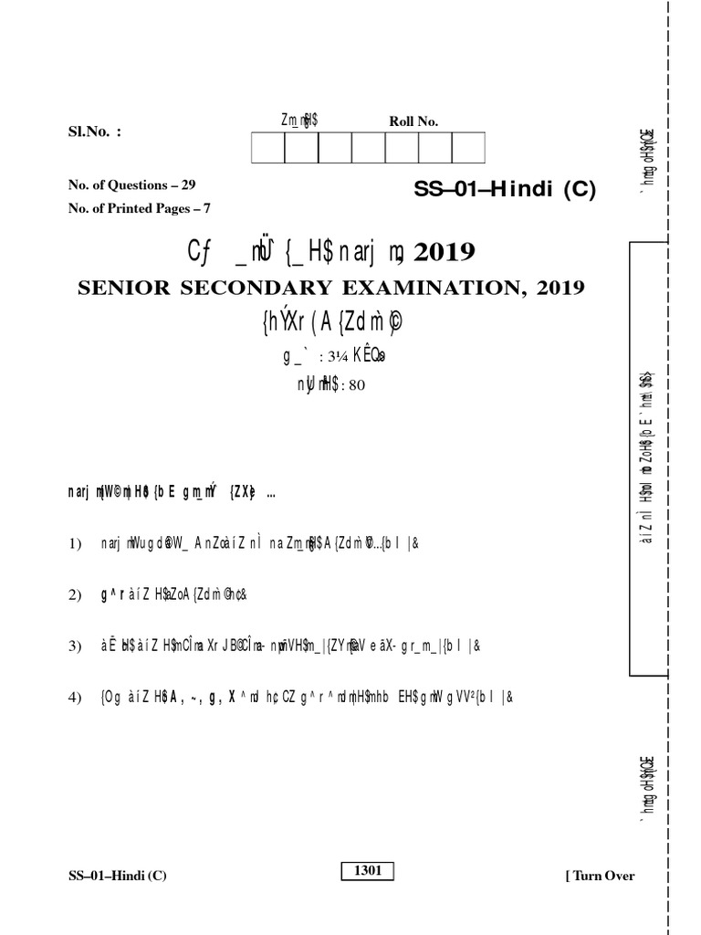 SS 01 Hindi C | PDF