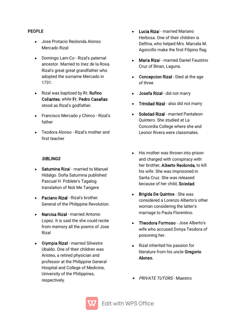 Rizal Midterm Reviewer | PDF