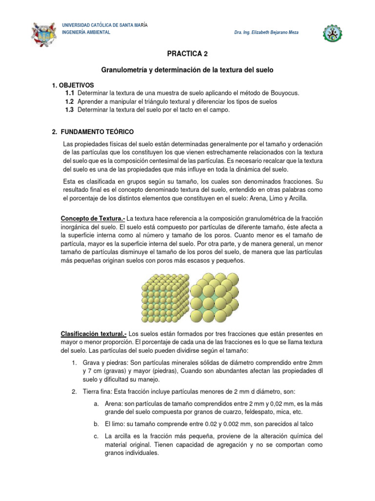 PRACTICA 2 - Textura Docx-Comprimido | PDF | Suelo | Sedimentología