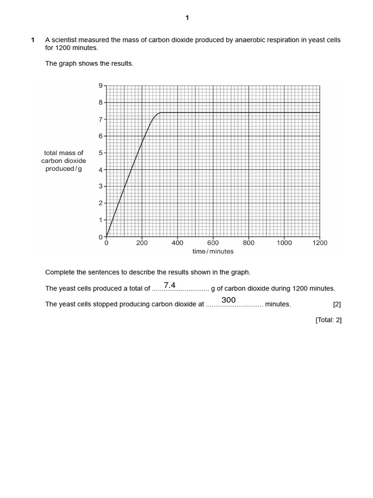 Yeast Respiration and Oxygen Debt Analysis | PDF | Breathing | Cellular ...