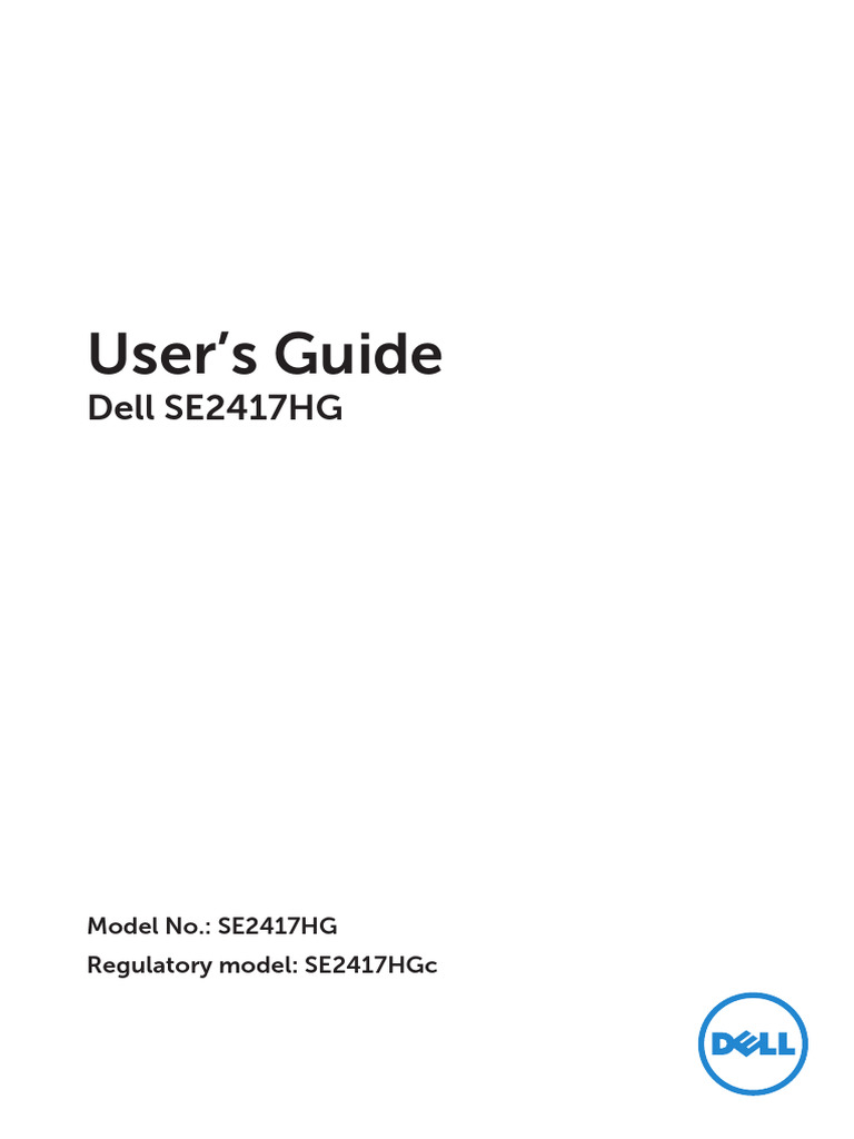 Dell Monitor SE2417HG User Guide | PDF