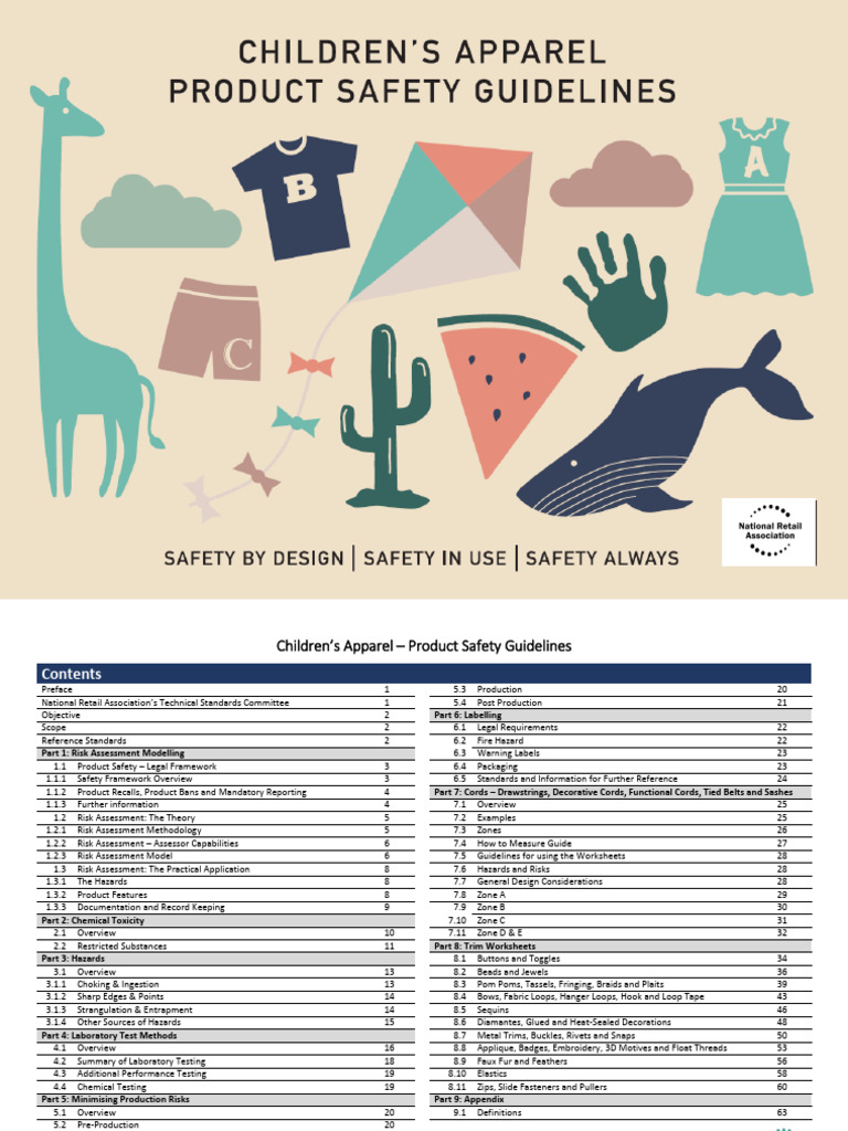 Childrens Apparel Product Safety Guidelines 5-11-20 | PDF | Risk | Risk ...