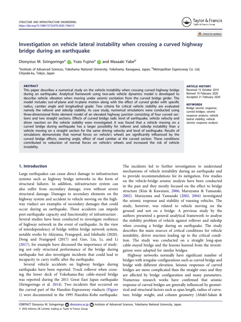 30 - Investigation On Vehicle Lateral Instability When Crossing A ...