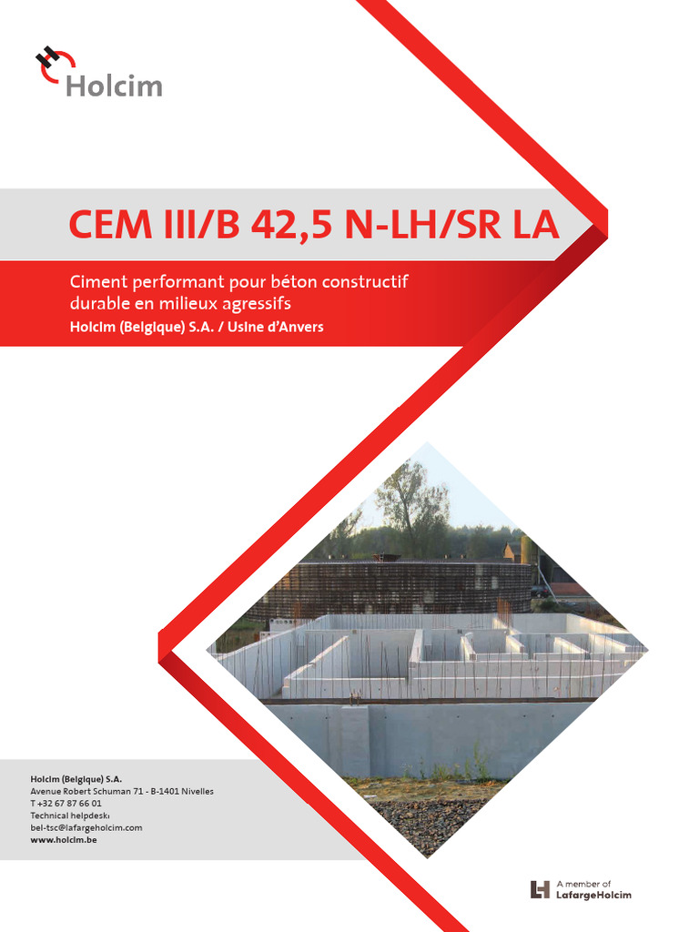 12 Cem III B 425 N LH SR La FR | PDF | Ciment | Béton