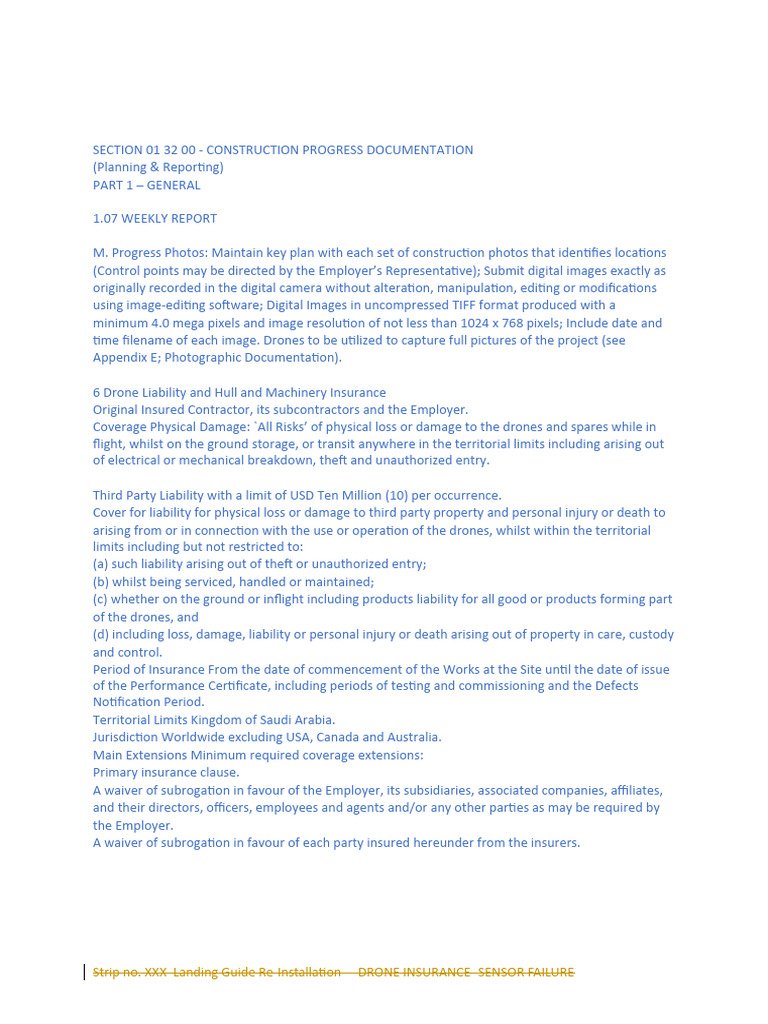 Drone Insurance and Construction Reporting | PDF | Liability Insurance ...