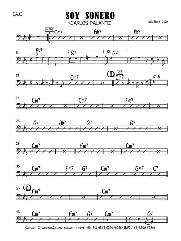 SOY SONERO - Bajo | PDF