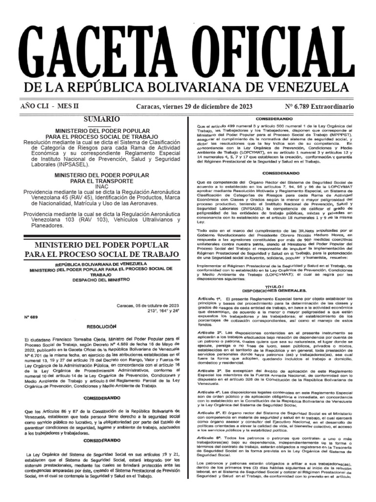 Goe 6.789 | PDF | Venezuela