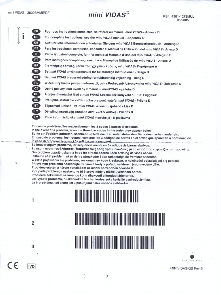 Barre Code Mini Vidas | PDF